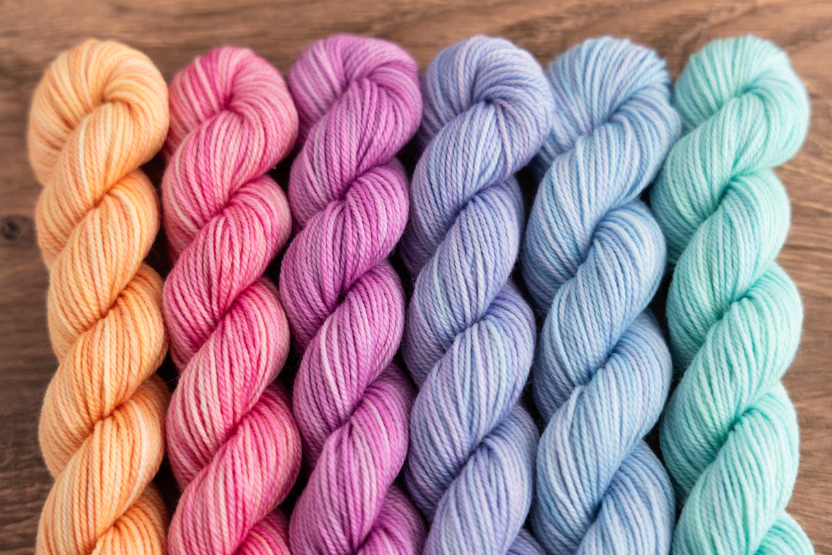 Hexa Hue Mini Skein Set – Needles in the Haymarket